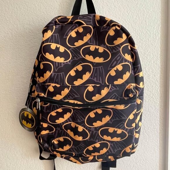 DC | Accessories | 6 Orange Symbol Batman All Over Print Backpacknew ...